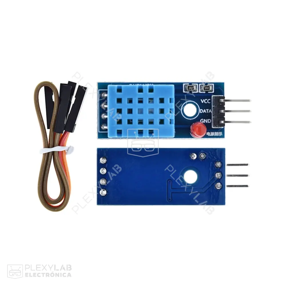 Módulo sensor de temperatura y humedad DHT11 con LED | PLEXYLAB